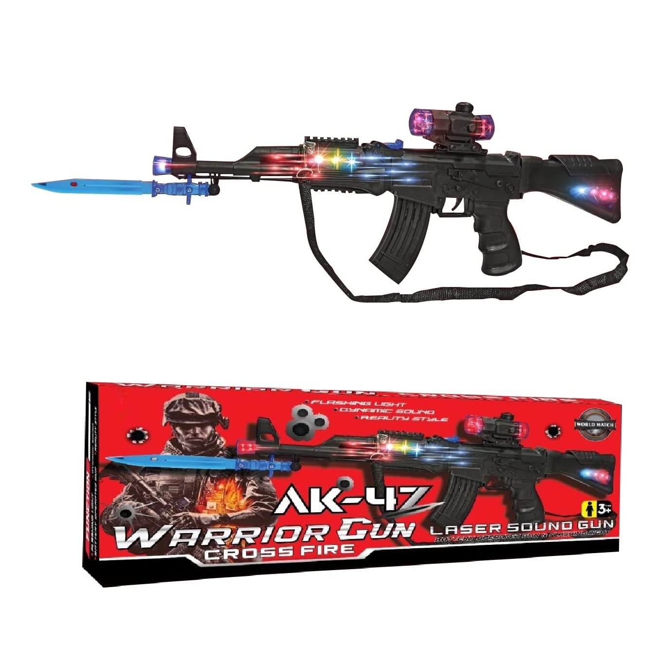 Storio Toys Laser Toy Gun with Flash Light, Amazing Sniper Musical Sou