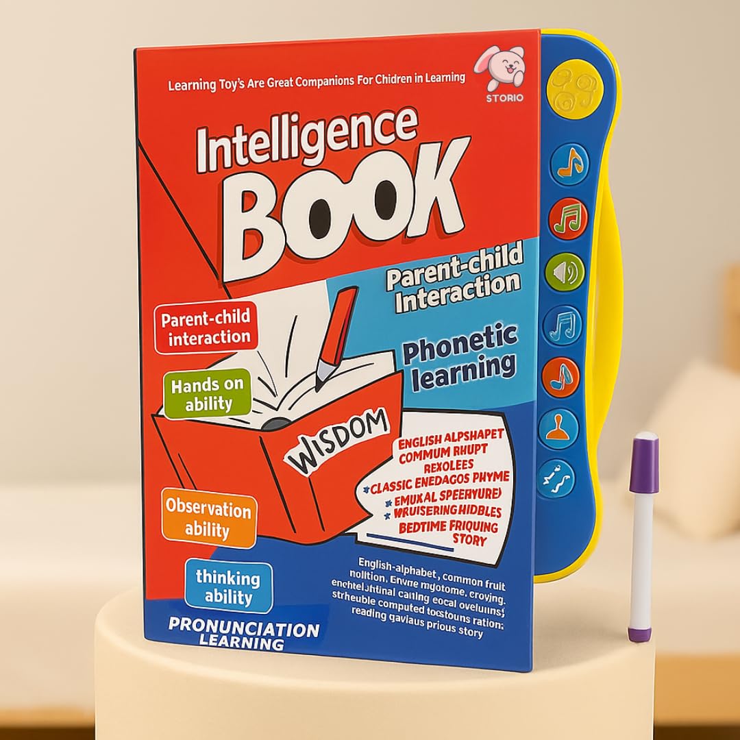 Storio Intelligence Book Sound Book Learning Cards for Children,Englis