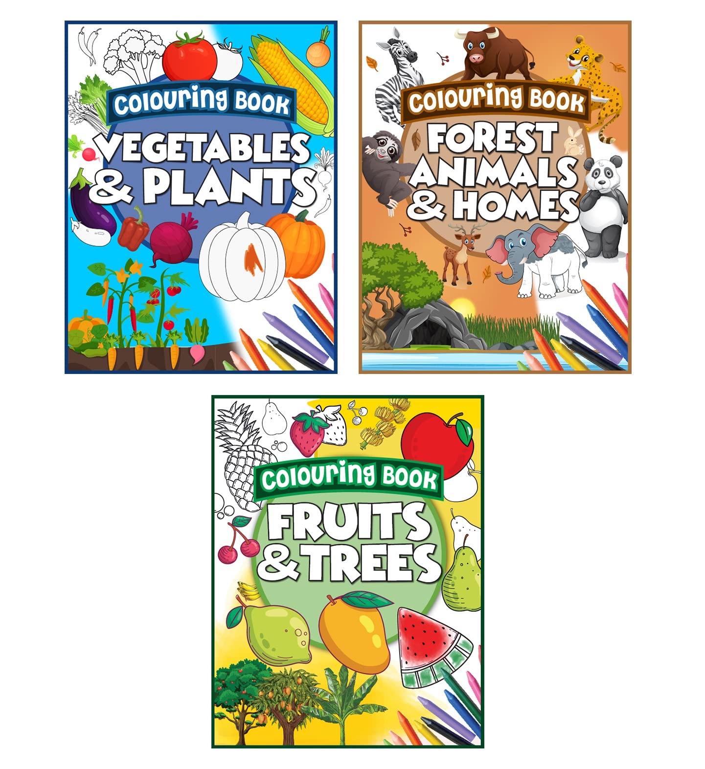 Storio Colouring Books for Kids (Set of 3 Books) - Gift to Children fo